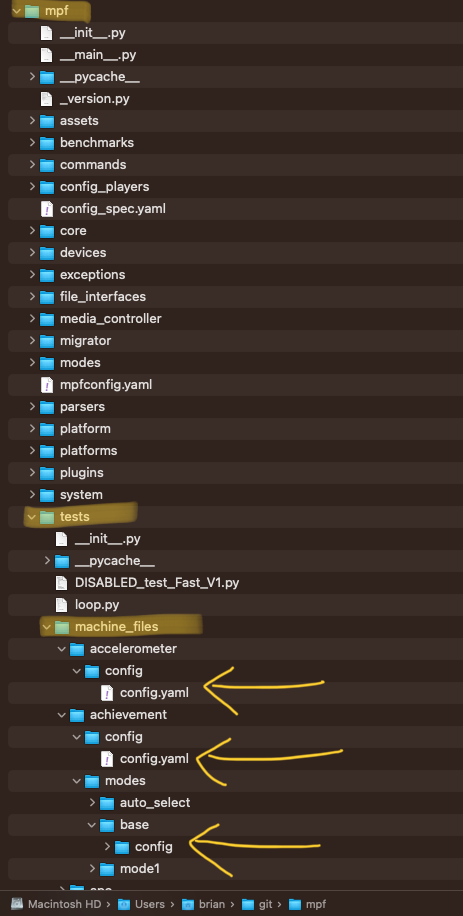 How to find MPF example config files - The Mission Pinball Framework